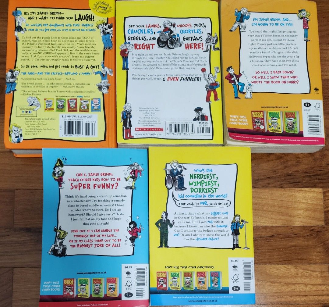 I funny, A middle school story book series. By: James Patterson. Set of ...