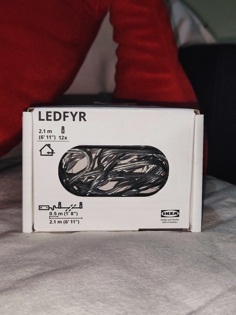 IKEA LEDFYR LED string lights, Furniture & Home Living, Lighting & Fans ...