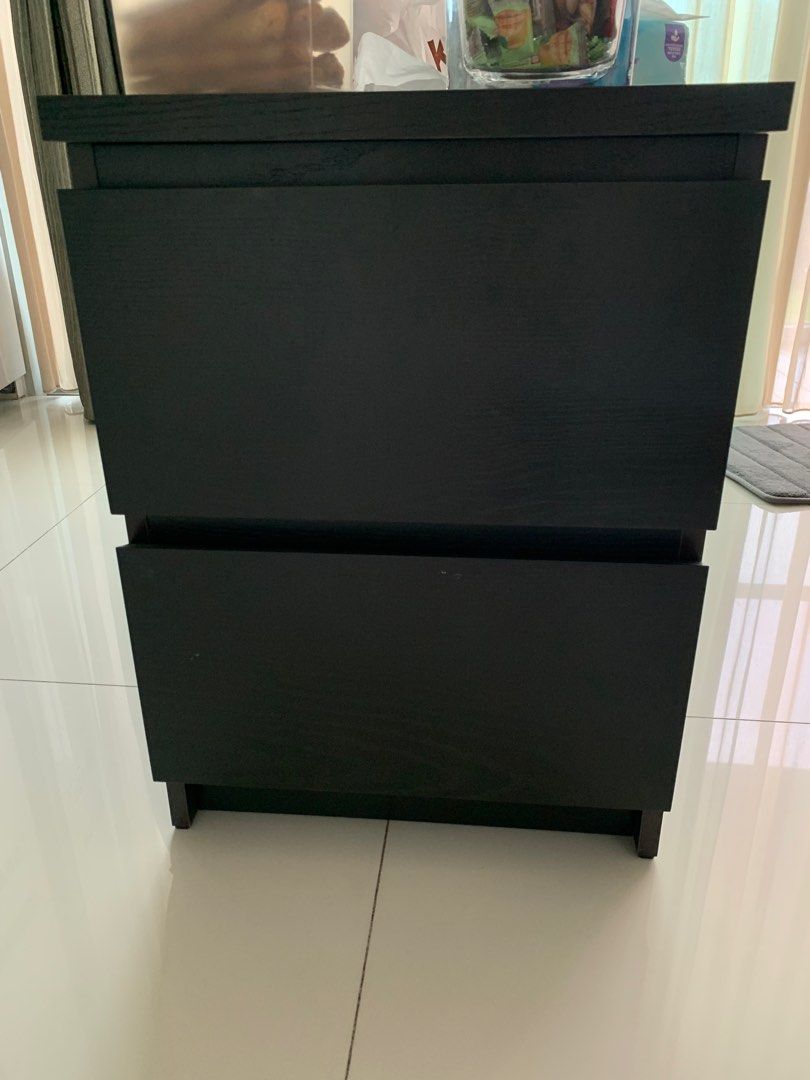 Ikea malm bed side table cabinet drawer, Furniture & Home Living ...