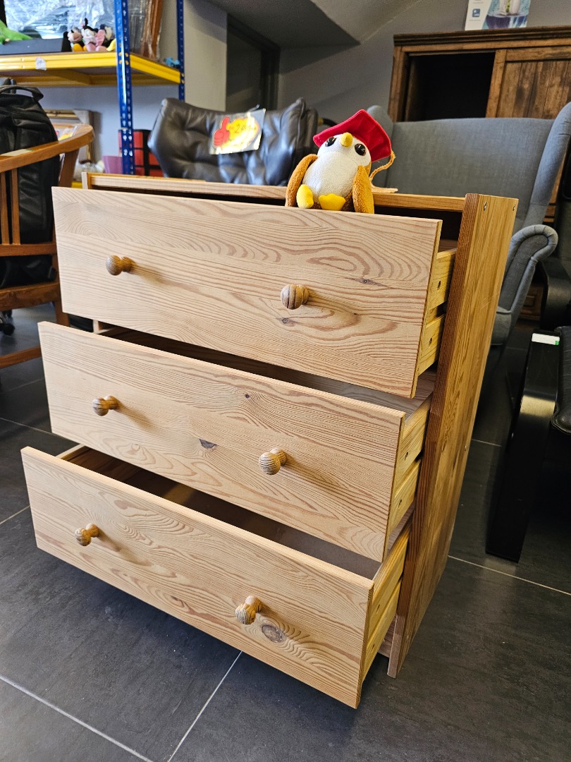 IKEA RAST Chest of 3 drawers, Solid pine, 62x70 cm, Furniture & Home ...