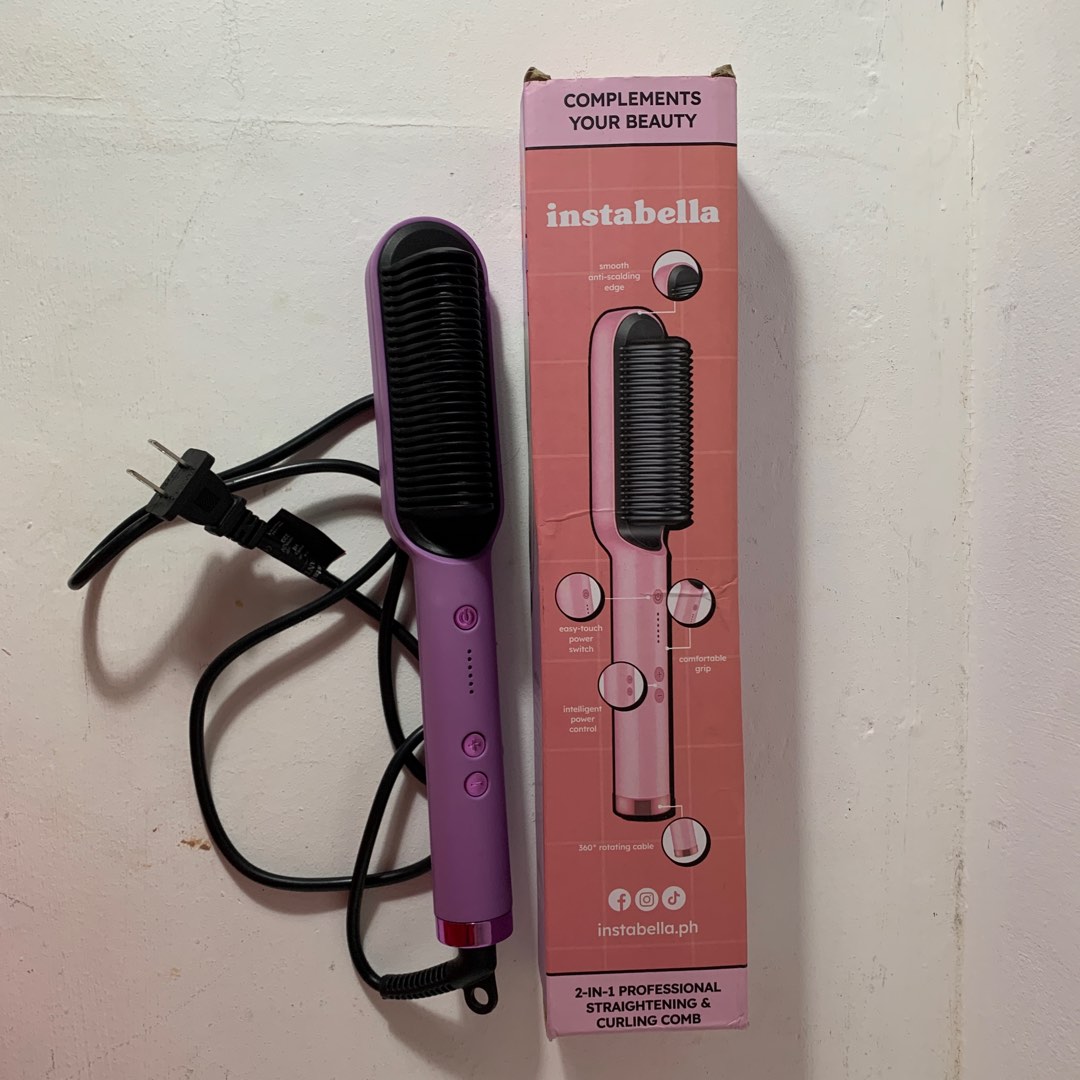 Instabella Hair Iron Brush, Beauty & Personal Care, Hair on Carousell