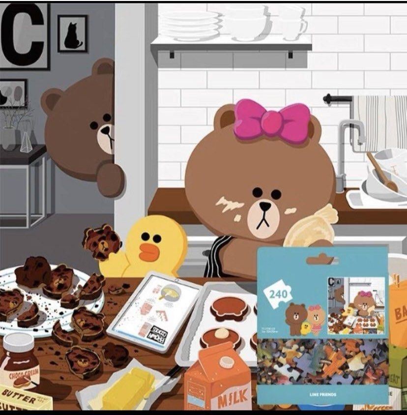 [Instock] Line friends Choco and friends Bakery Jigsaw Puzzle 240 ...