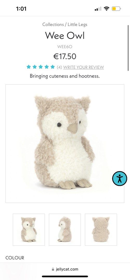 Jellycat wee owl, Hobbies & Toys, Stationery & Craft, Handmade Craft on Carousell