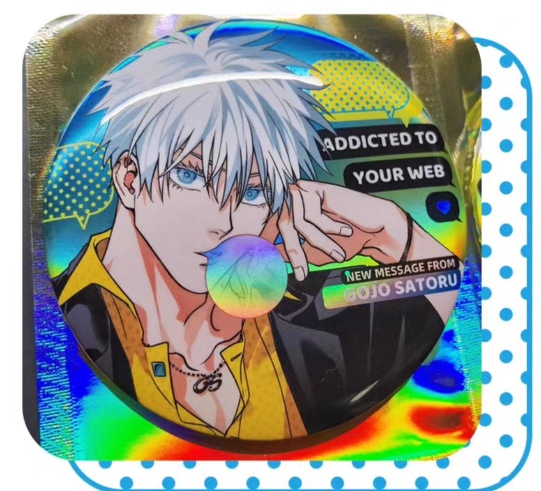 Jujutsu Kaisen badge polaroid geto suguru goji satoru, Hobbies & Toys ...