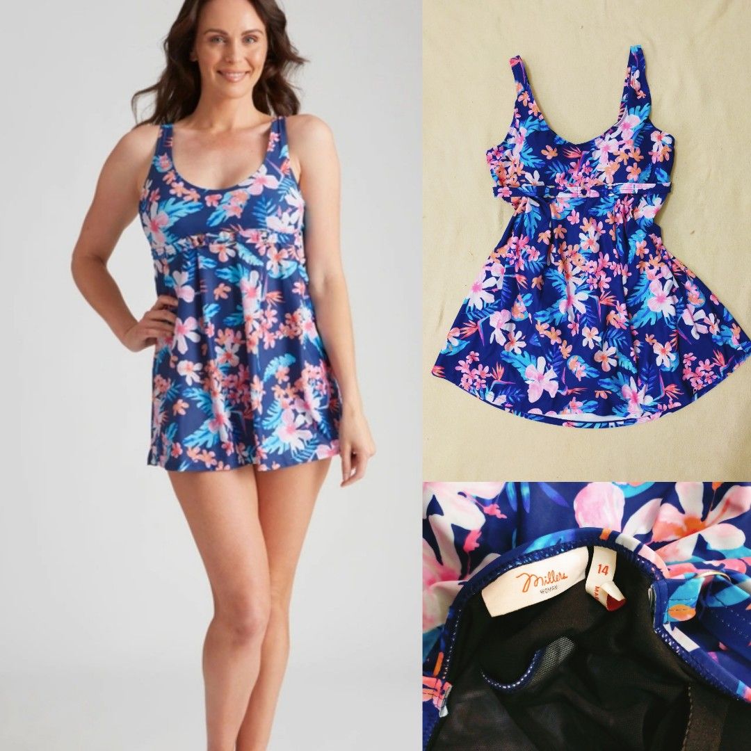 (L) MILLERS MARLA RING FLORAL SWIM DRESS, Women's Fashion, Swimwear ...