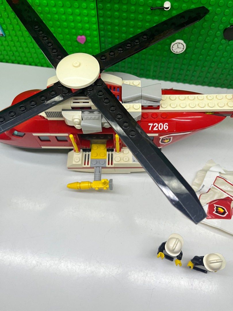 Lego City 7206 Fire Helicopter, Hobbies & Toys, Toys & Games on Carousell