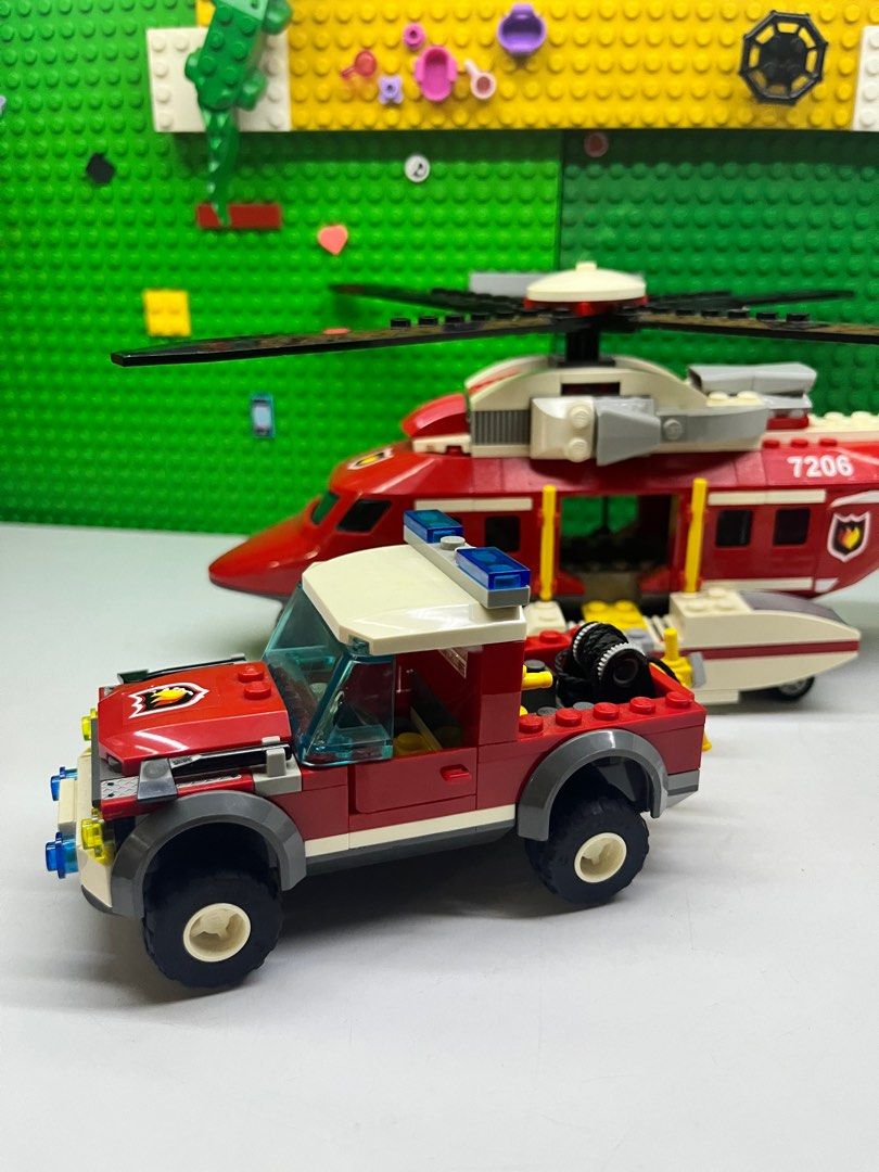 Lego City 7206 Fire Helicopter, Hobbies & Toys, Toys & Games on Carousell