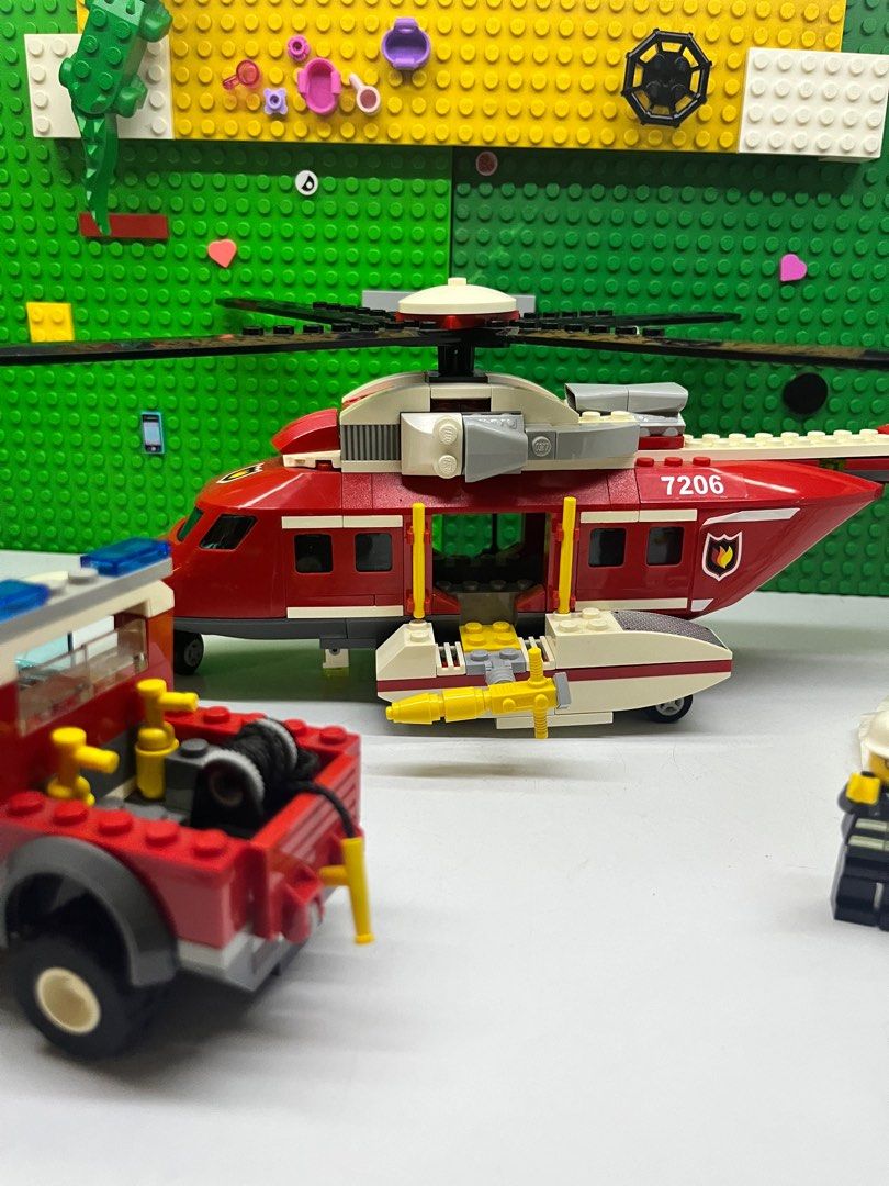 Lego City 7206 Fire Helicopter, Hobbies & Toys, Toys & Games on Carousell