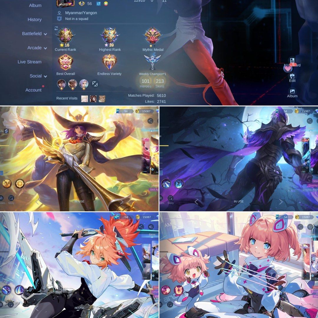 Lesley Legend, Gusion Collector, Fanny & Angela Aspirants Mobile ...