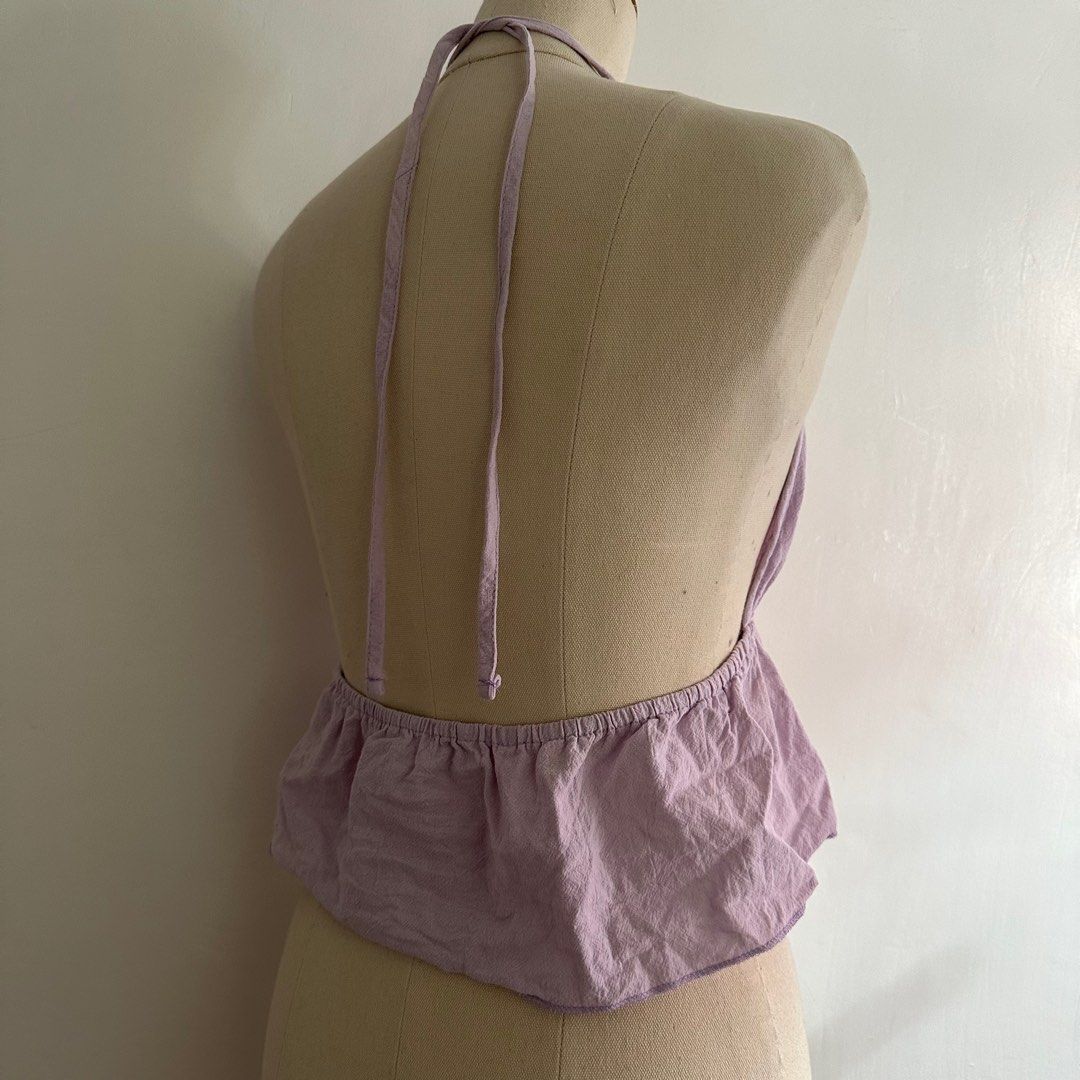 Light Purple Halter Top, Women's Fashion, Tops, Sleeveless on Carousell