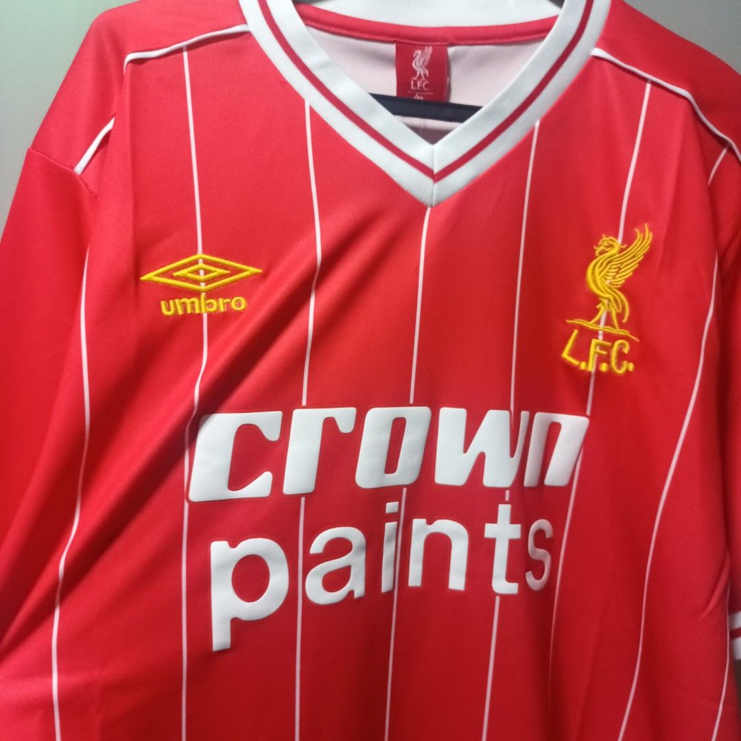 Liverpool 1982 Umbro Crown Paints Home Retro Jersey, Men's Fashion ...