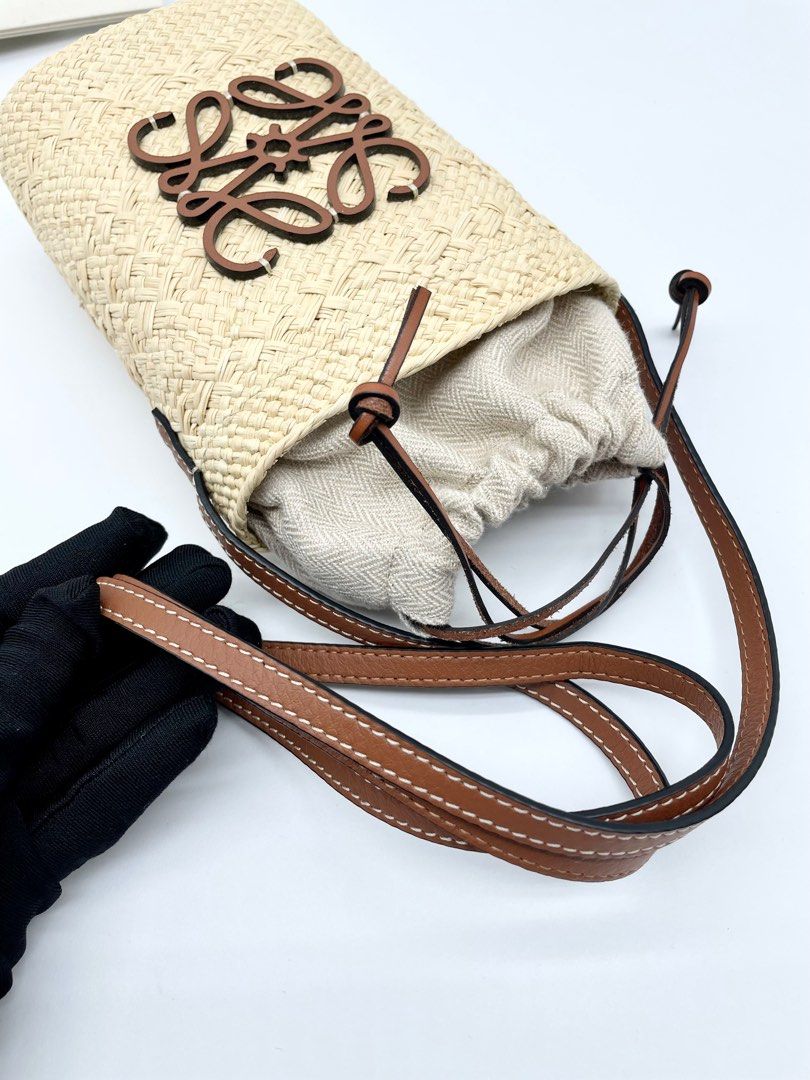 Loewe Raffia Phone Bag, Luxury, Bags & Wallets on Carousell