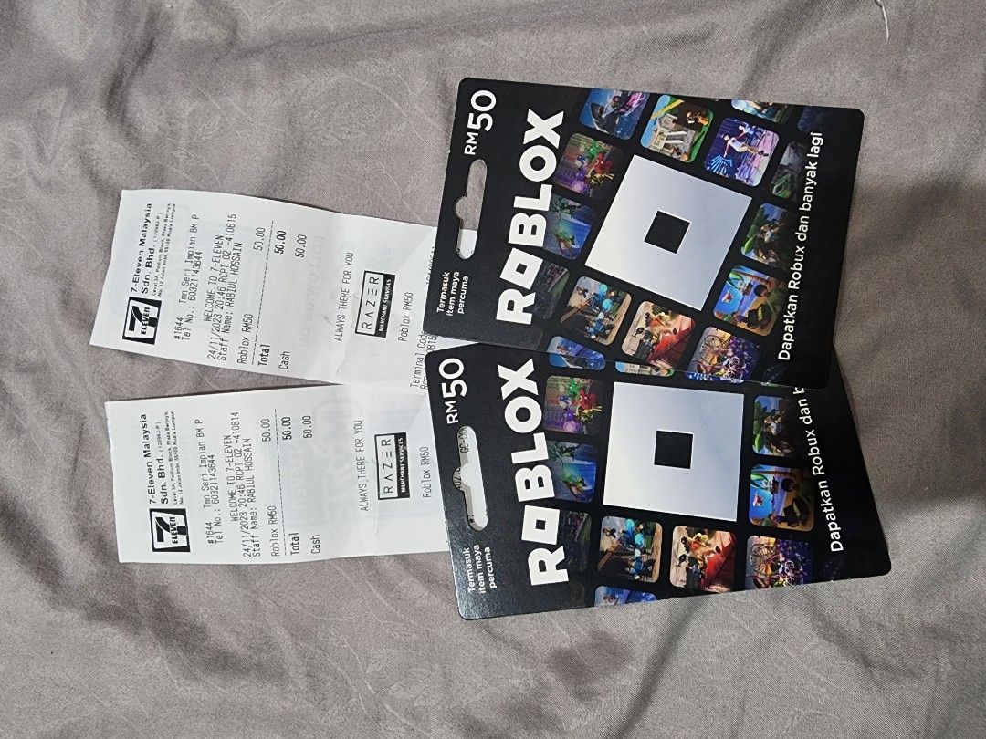 Malaysia Roblox Credit RM50 x2 RoBux, Video Gaming, Gaming Accessories ...