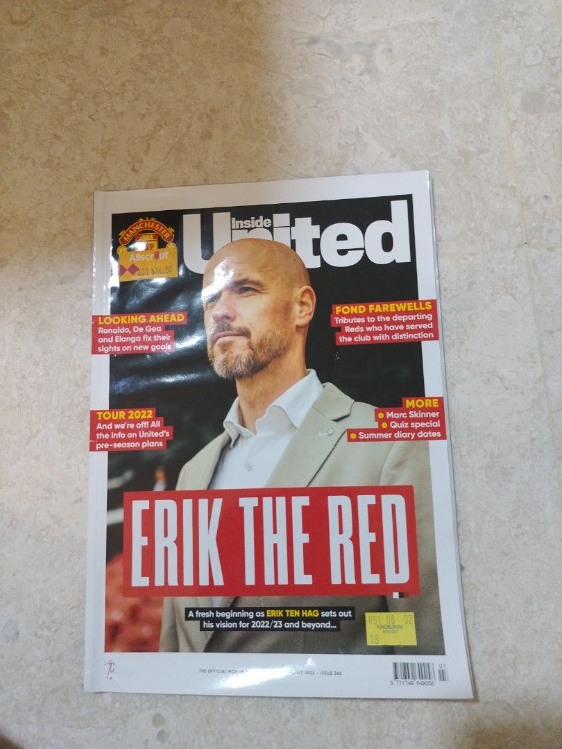 Manchester United Magazine July 2022 Issue #360, Hobbies & Toys, Books ...