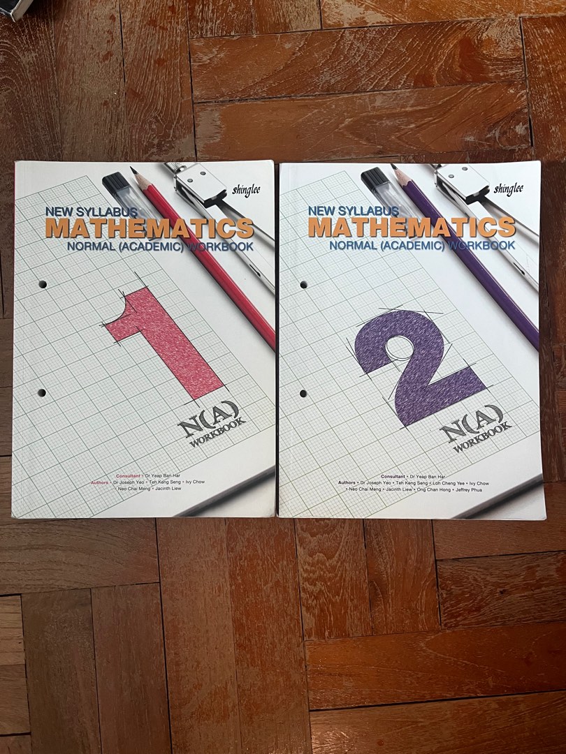 mathematics normal academic workbook 1 and 2, Hobbies & Toys, Books & Magazines, Assessment ...