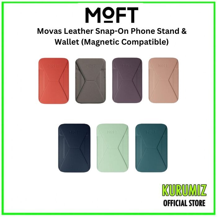 MOFT Movas Leather Snap-On Phone Stand & Wallet (Magnetic Compatible), Mobile Phones & Gadgets ...
