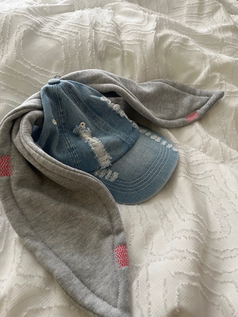 Newjeans Bunny Denim Cap - OMG, Women's Fashion, Watches & Accessories ...