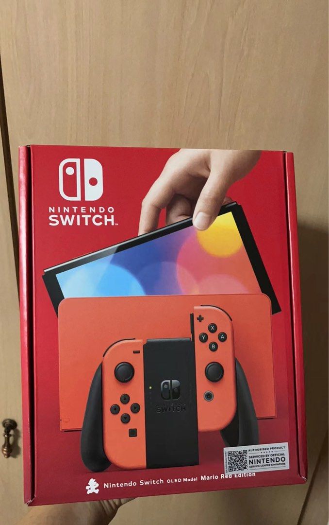 Nintendo Switch OLED - Mario Red Edition, Video Gaming, Video Game ...