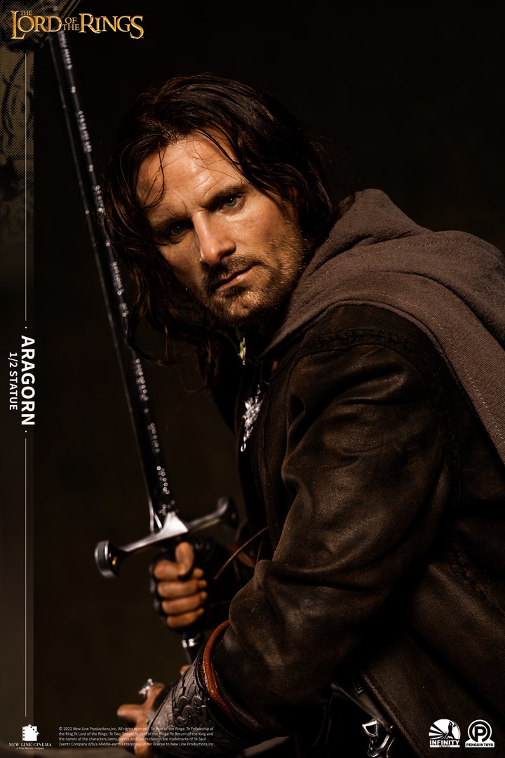 OFFICIAL PREORDER! Infinity Studio Aragorn LOTR 1:2 Scale Rooted Hair ...