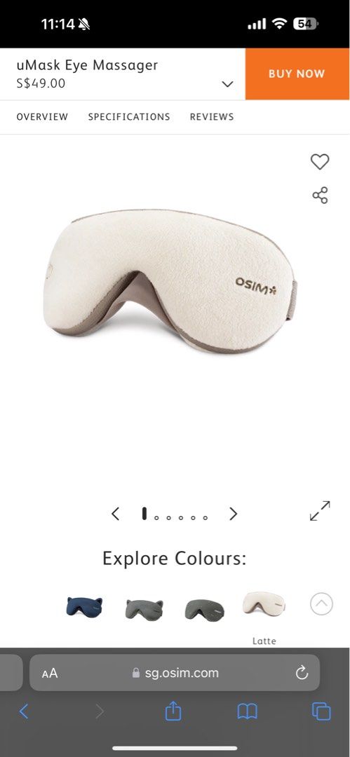 Osim Umask Eye Massager Health And Nutrition Massage Devices On Carousell