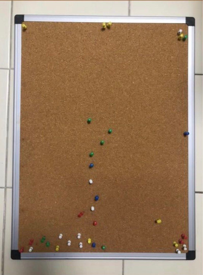 pin board memo board with pins, Furniture & Home Living, Home Decor ...