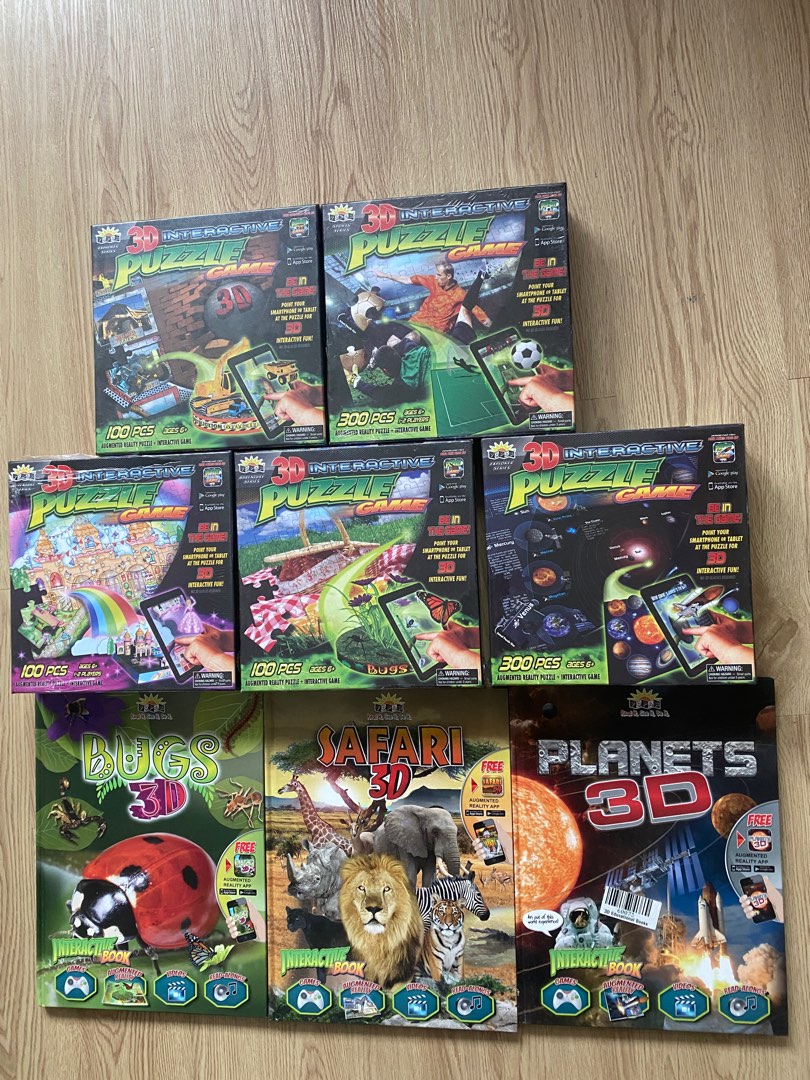 Popar 3 Books, 2 Posters and 5 Puzzles, Hobbies & Toys, Toys & Games on ...