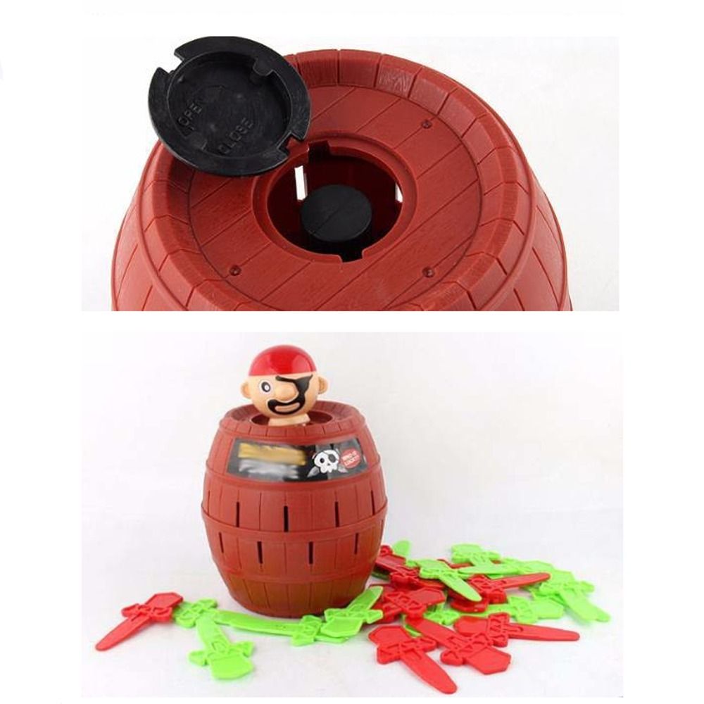 Pop-Up Pirate Barrel Game 24 Swords LARGE SIZE 22cm tall [Made For ...