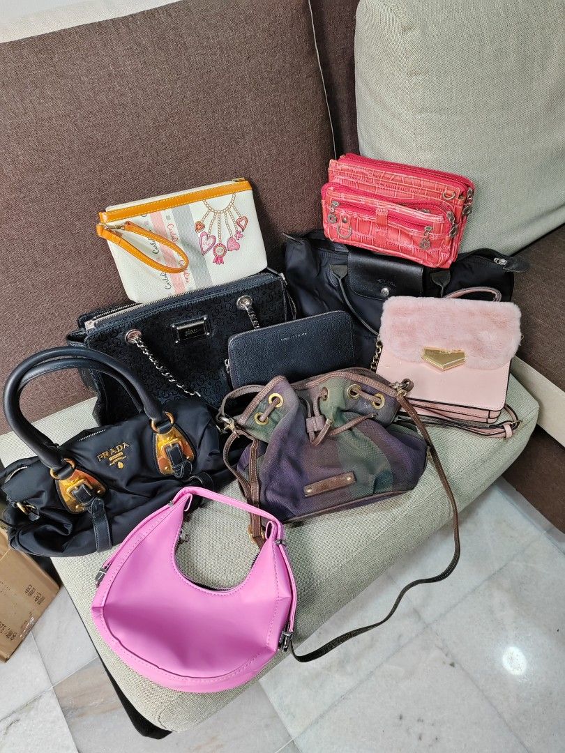 PRADA Blue Label Charles & Keith Carlo Rino ALDO GUESS LONGCHAMP Bag ...