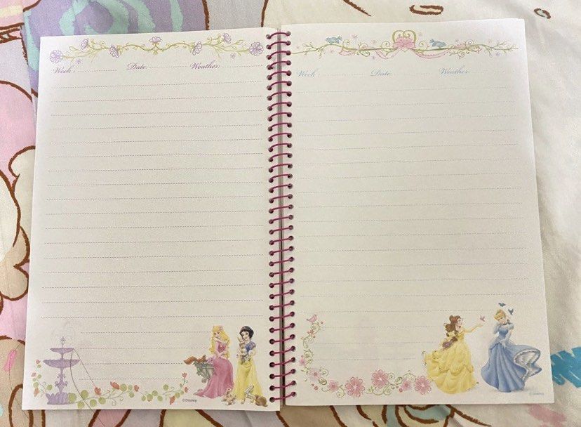 公主筆記本/筆記簿/princess notebook/diary 睡美人/白雪公主/貝兒/Cinderella/snow white, 興趣 ...