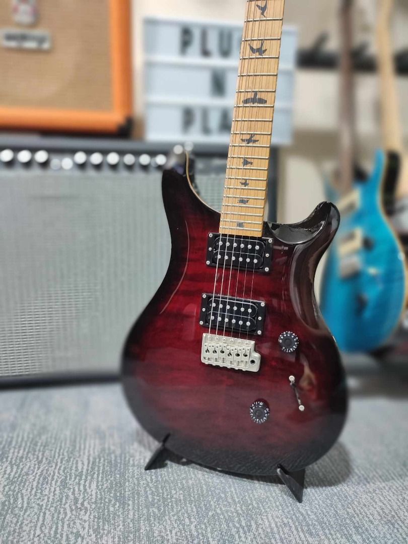 PRS SE Custom 24 Limited Edition Roasted Maple Fire Red, Hobbies & Toys ...