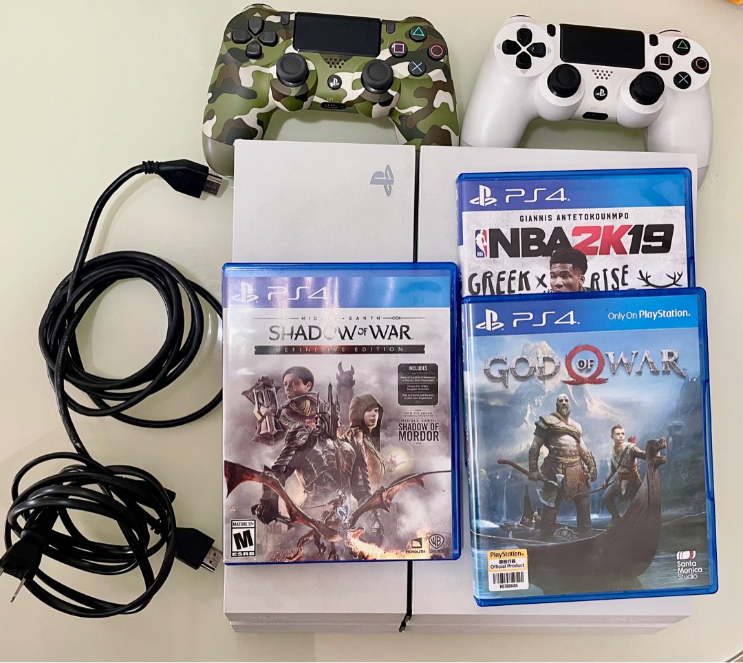 Ps4/ Playstation 4 fat Console (Japan 100v) + 2 Controllers + 4 Games ...