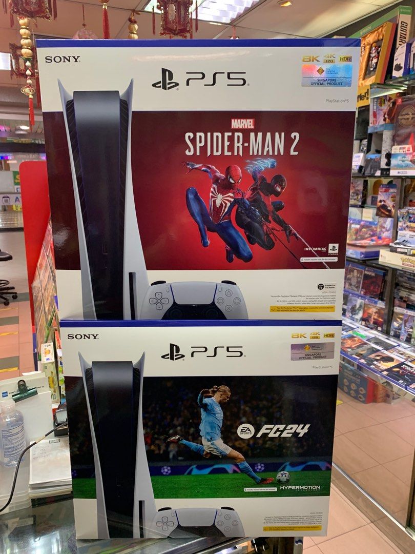 PS5 local set disc spider man 2 bundle & Fc 24 disc bundle ,15 mth ...