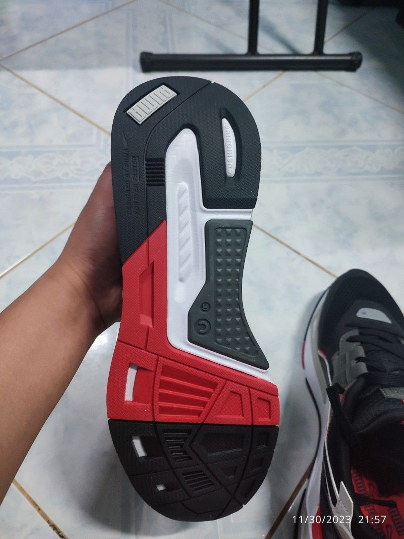 PUMA Mirage Sport Tech Black High Risk Red, Men's Fashion, Footwear ...
