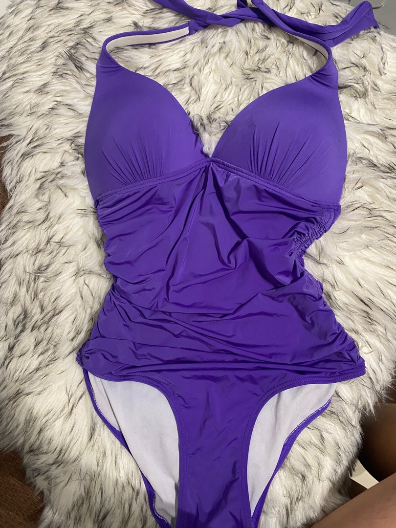 Purple one piece swim suit, Women's Fashion, Swimwear, Bikinis ...