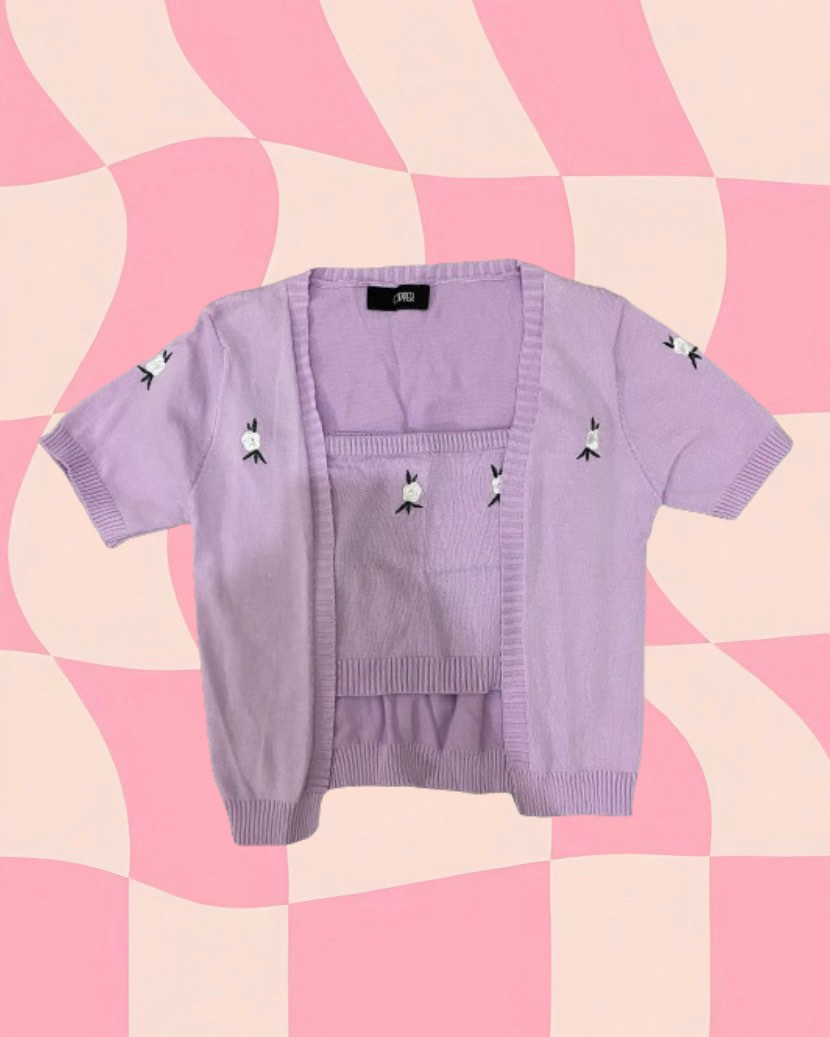 Purple Tube Top & Cover Up, Women's Fashion, Tops, Others Tops on Carousell