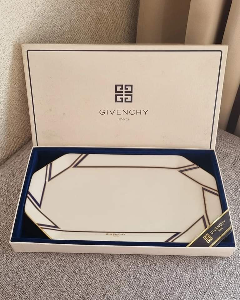Rare Givenchy Octagon Black Line Long Plate, Furniture & Home Living ...
