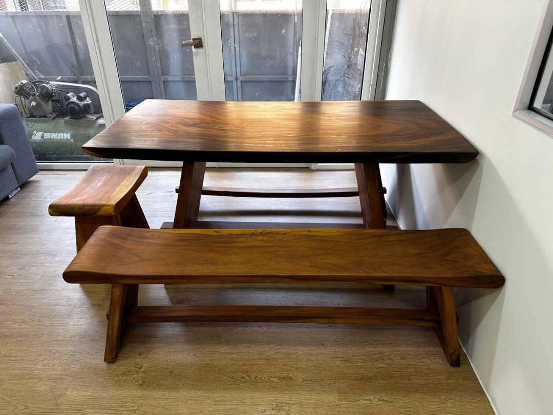 (RARE) Kayumas Table Set 4+1, Furniture & Home Living, Furniture ...