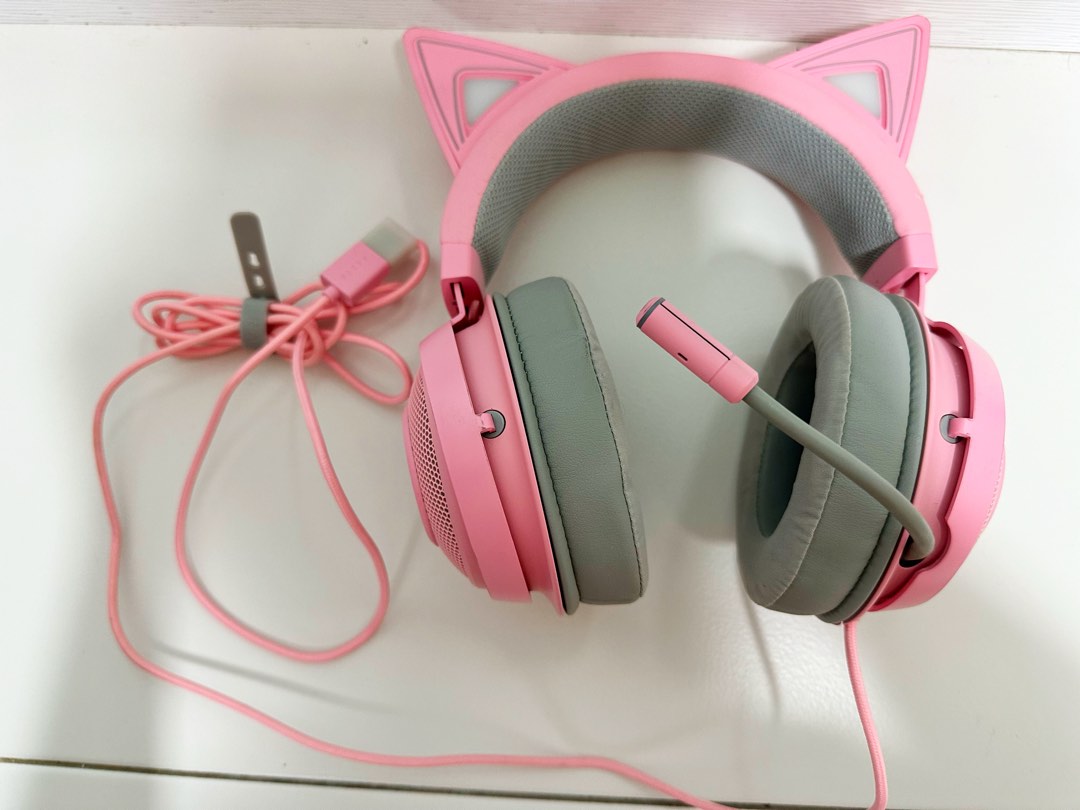 Razer Kraken Kitty Gaming RGB Headset Wire Headphone Built-in ...