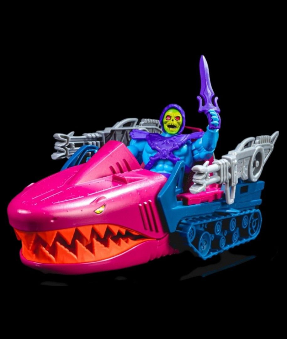 Retro He-Man MOTU SKELETOR and LANDSHARK AND action figure and vehicle ...