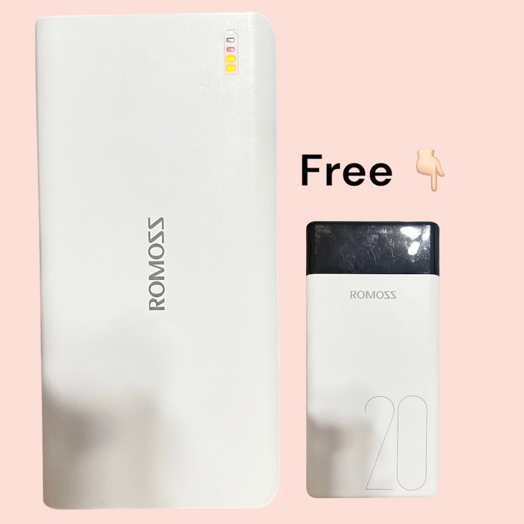 Romoss Powerbank 20000 mAh (Authentic) w/Free Powerbank, Mobile Phones ...