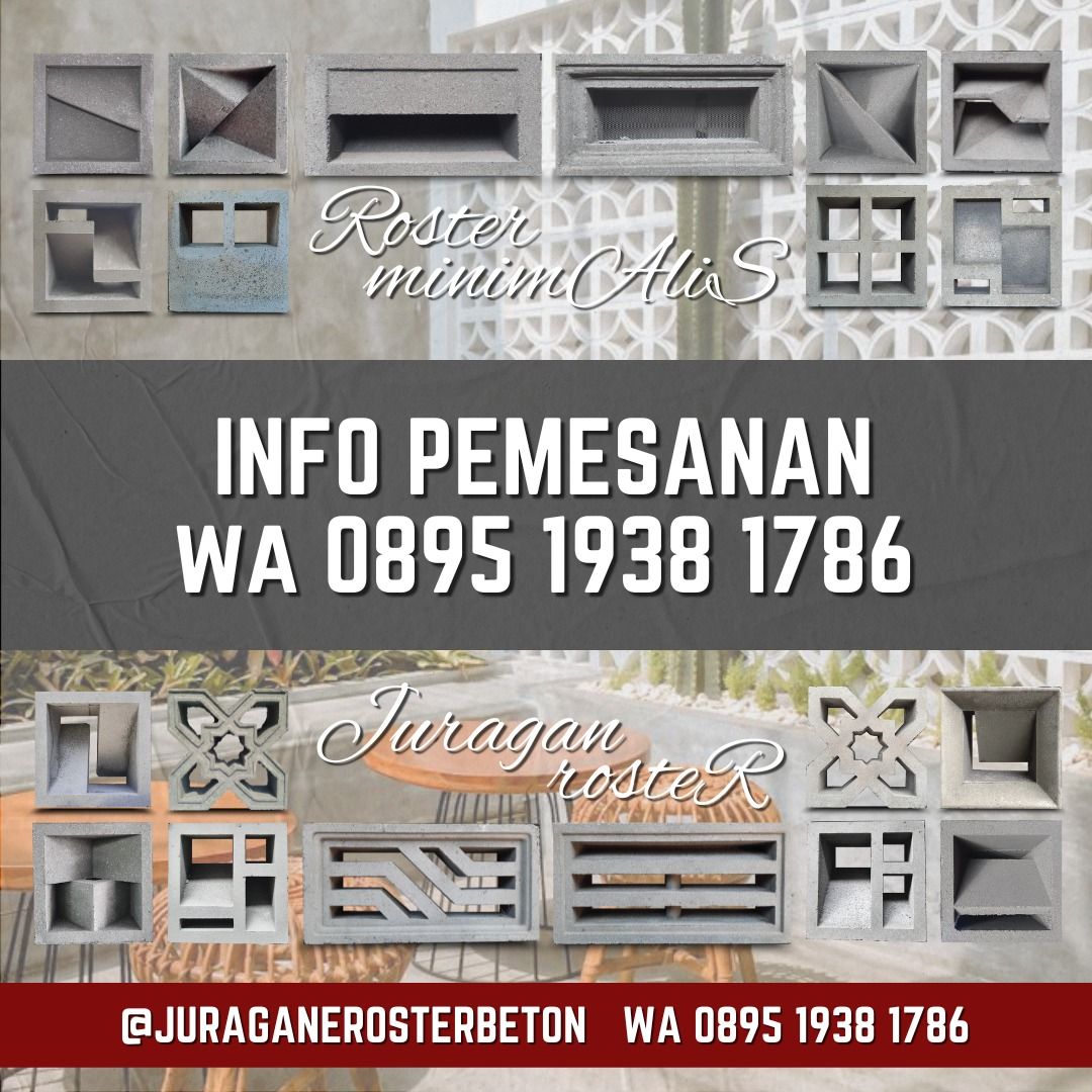 ROSTER BETON MINIMALIS MOTIF KREPYAK LURUS DI KALIKAJAR WONOSOBO JAWA ...