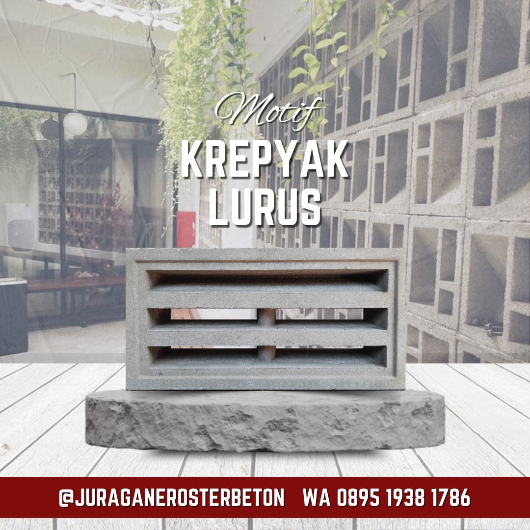 ROSTER BETON MINIMALIS MOTIF KREPYAK LURUS DI KALIKAJAR WONOSOBO JAWA ...