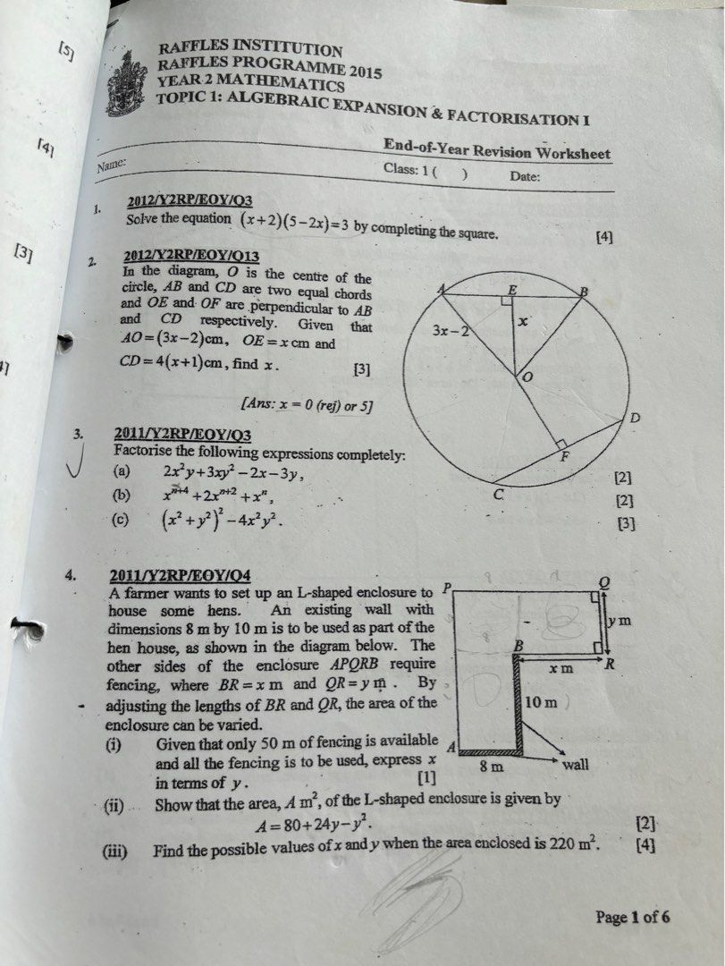 S2 Maths Notes & worksheets, Hobbies & Toys, Books & Magazines ...