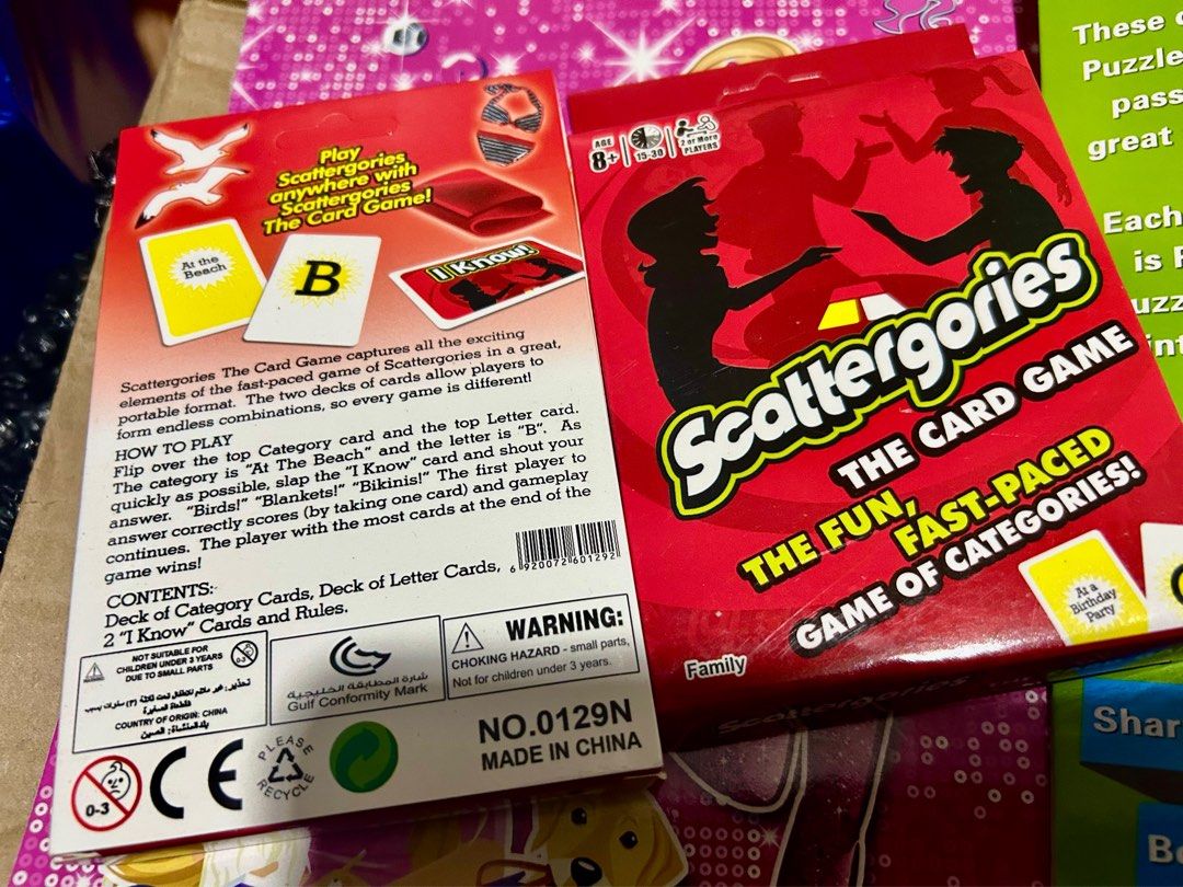 Scattergories (card game), Hobbies & Toys, Toys & Games on Carousell