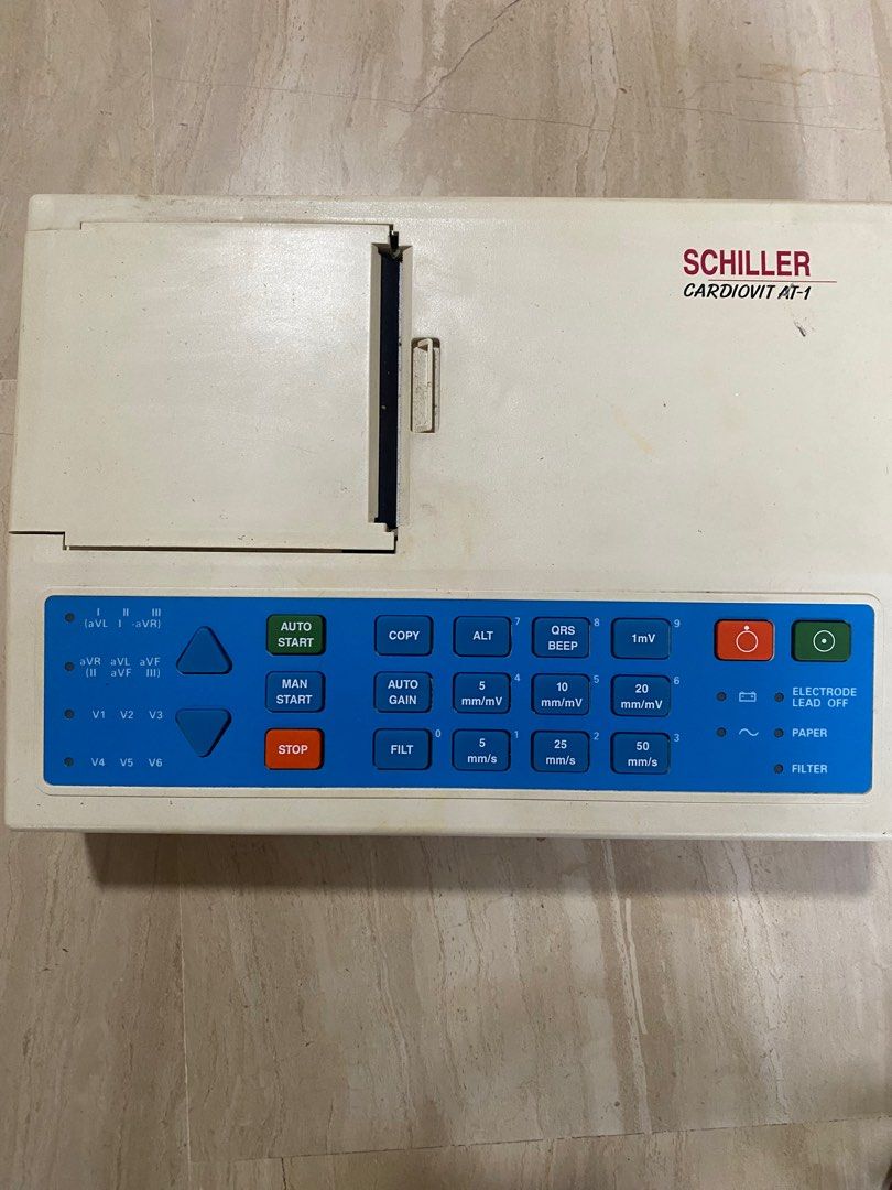 Schiller ECG (Electrocardiogram) Machine, Health & Nutrition, Medical ...