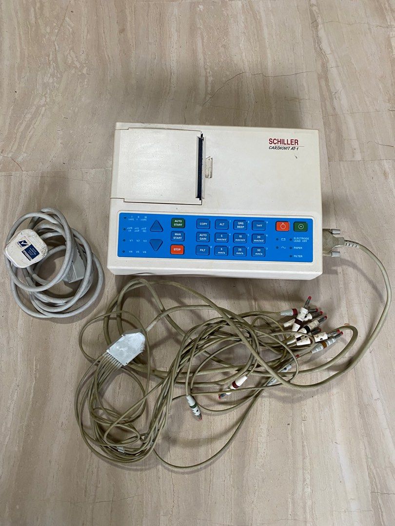 Schiller ECG (Electrocardiogram) Machine, Health & Nutrition, Medical ...