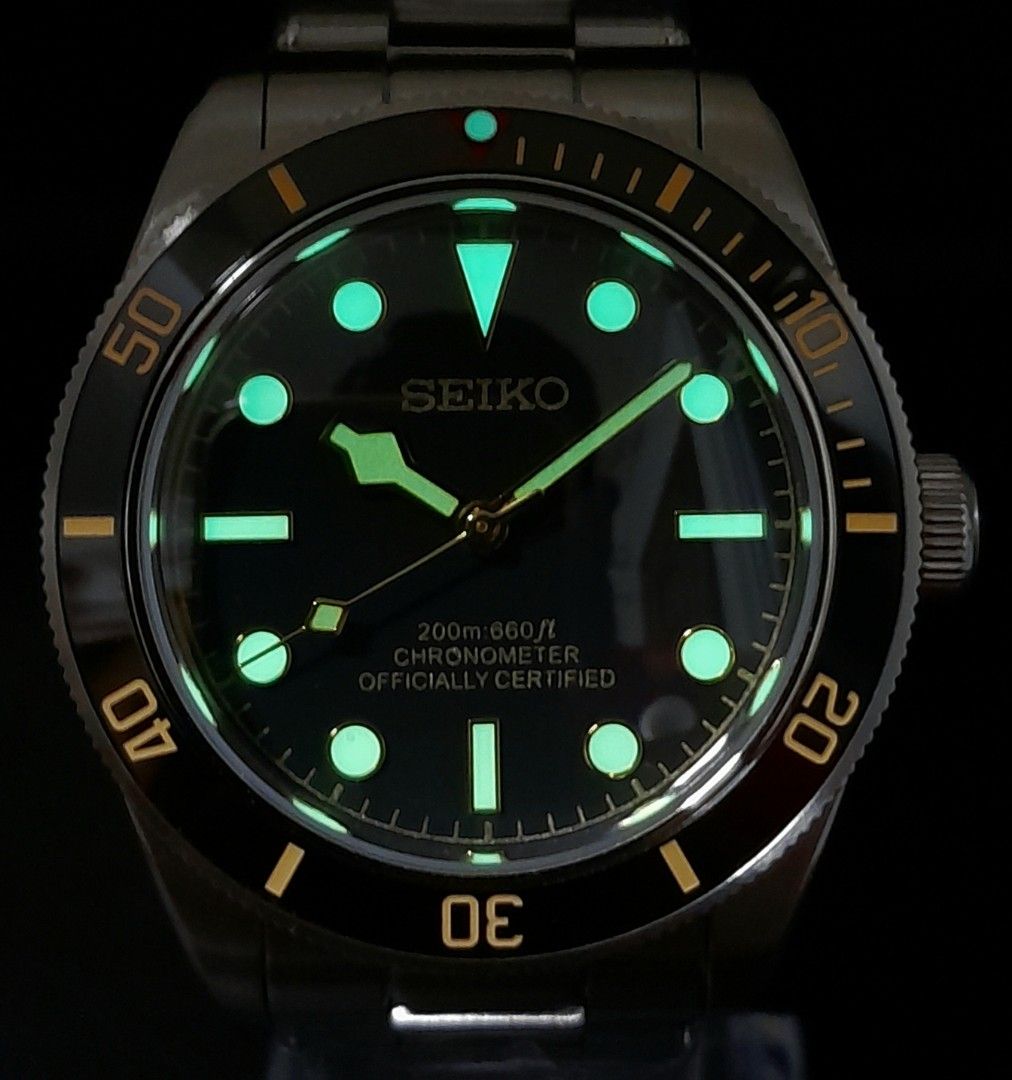 SEIKO [ BLACK BAY VINTAGE, YELLOW GOLD MOD ] JAPANESE NH35 MOVEMENT ...