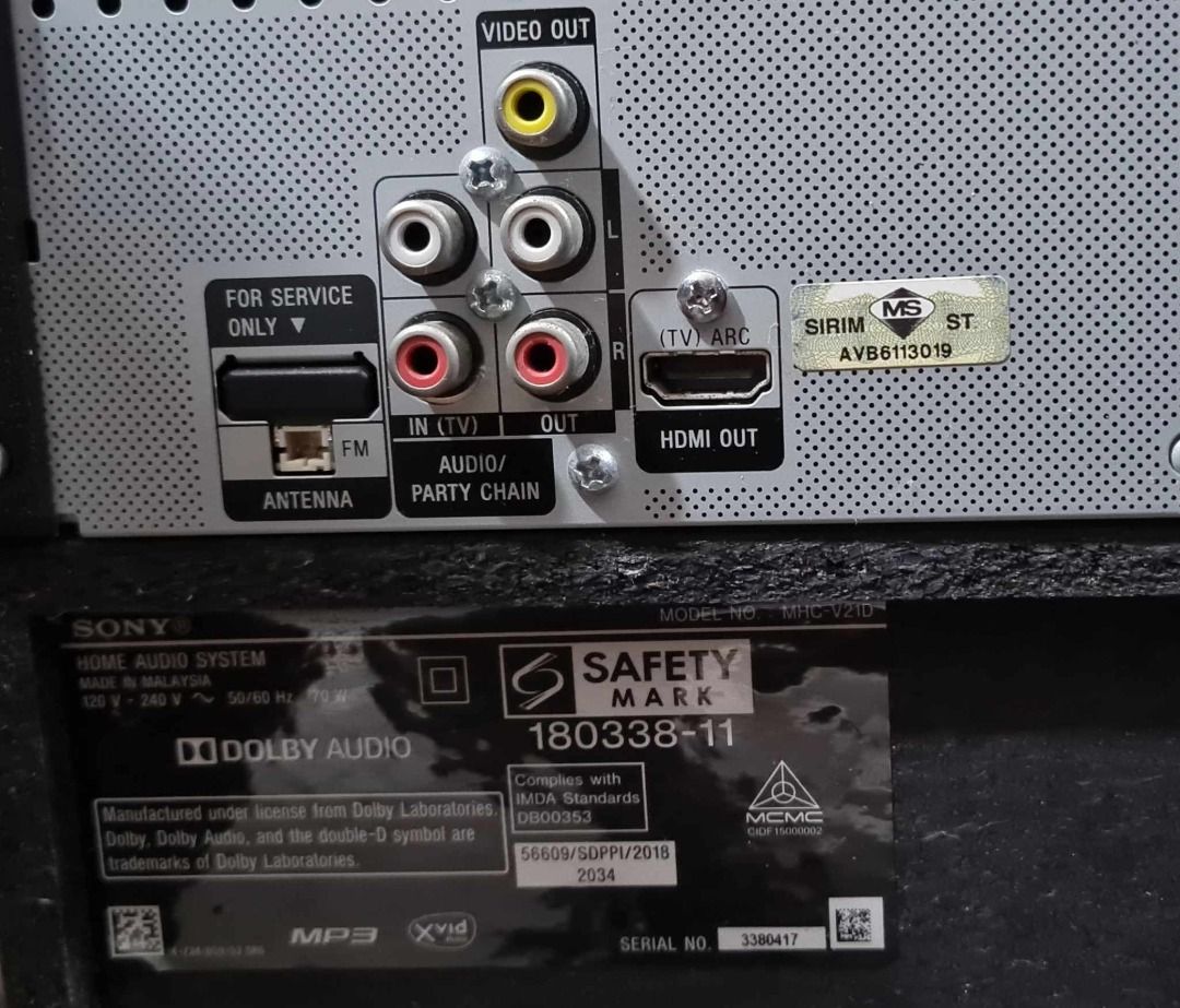 Sony MHC V21D High Power Audio System (with Bluetooth Tech), Audio ...