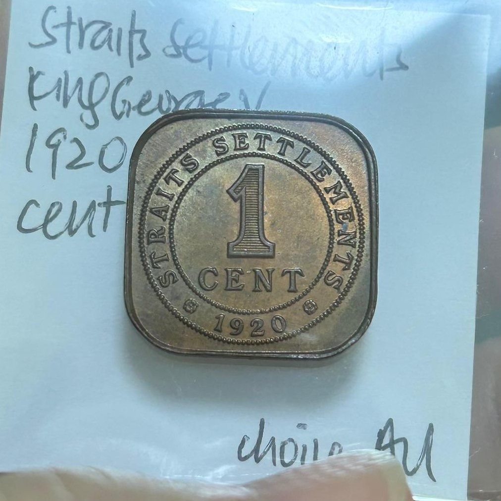Straits Settlements King George V 1920 One Cent Coin, Hobbies & Toys ...