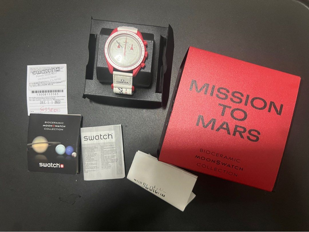 Swatch x Omega Mission to Mars Watch, Men's Fashion, Watches ...
